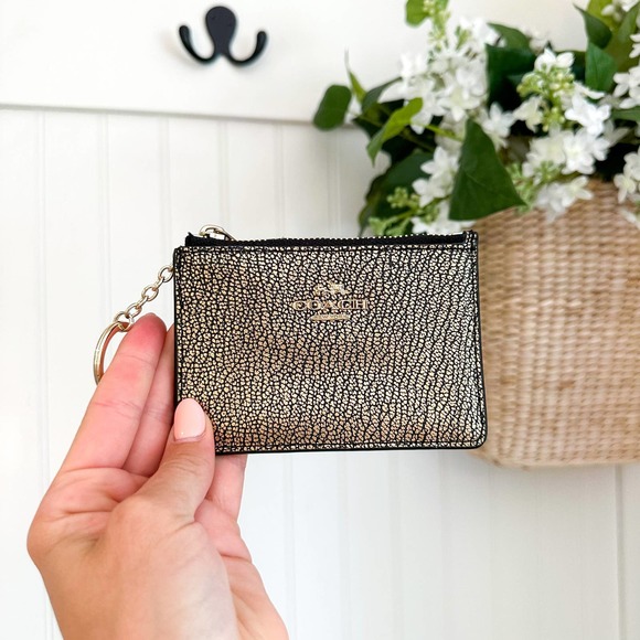 Coach | Bags | Coach Pebbled Leather Mini Skinny Id Case | Poshmark